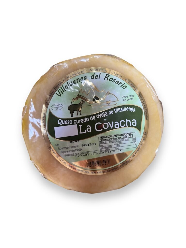 Queso curado de Oveja Artesano La Covacha, envuelto en Aceite de Oliva ...